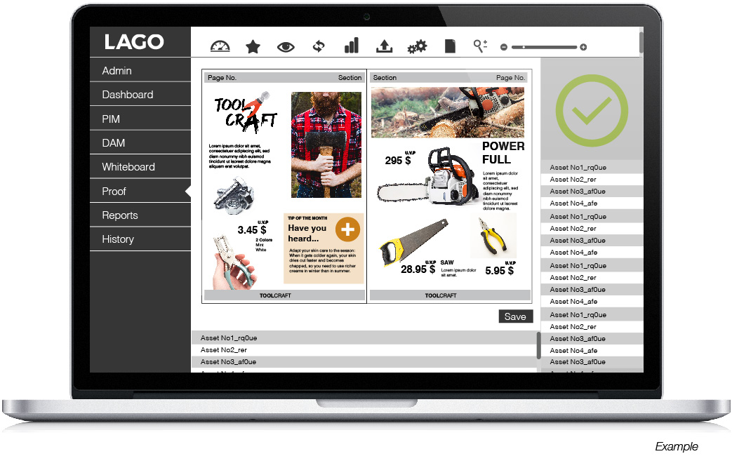 Automated catalog production for manufacturing sector - LAGO